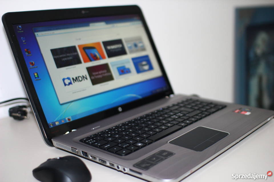Piękny Duży Laptop HP Dv7 Nowa Seria AMD Dual Core P540 RAM Bydgoszcz ...