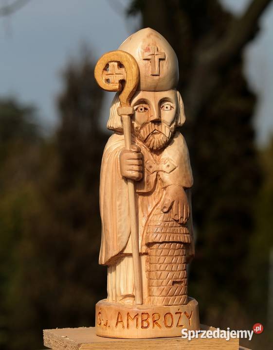 Św. Ambroży rzeźba Ludowa Gniezno - Sprzedajemy.pl