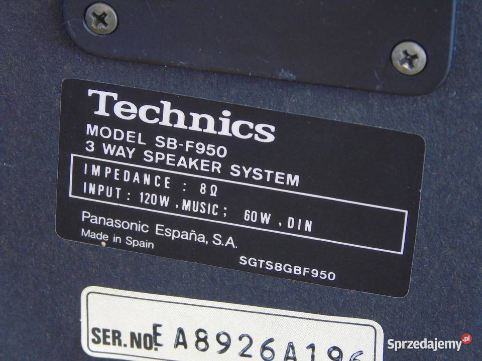 Kolumny Technics SB-F950 2 x 120 wat. WYSYŁKA Jasło - Sprzedajemy.pl