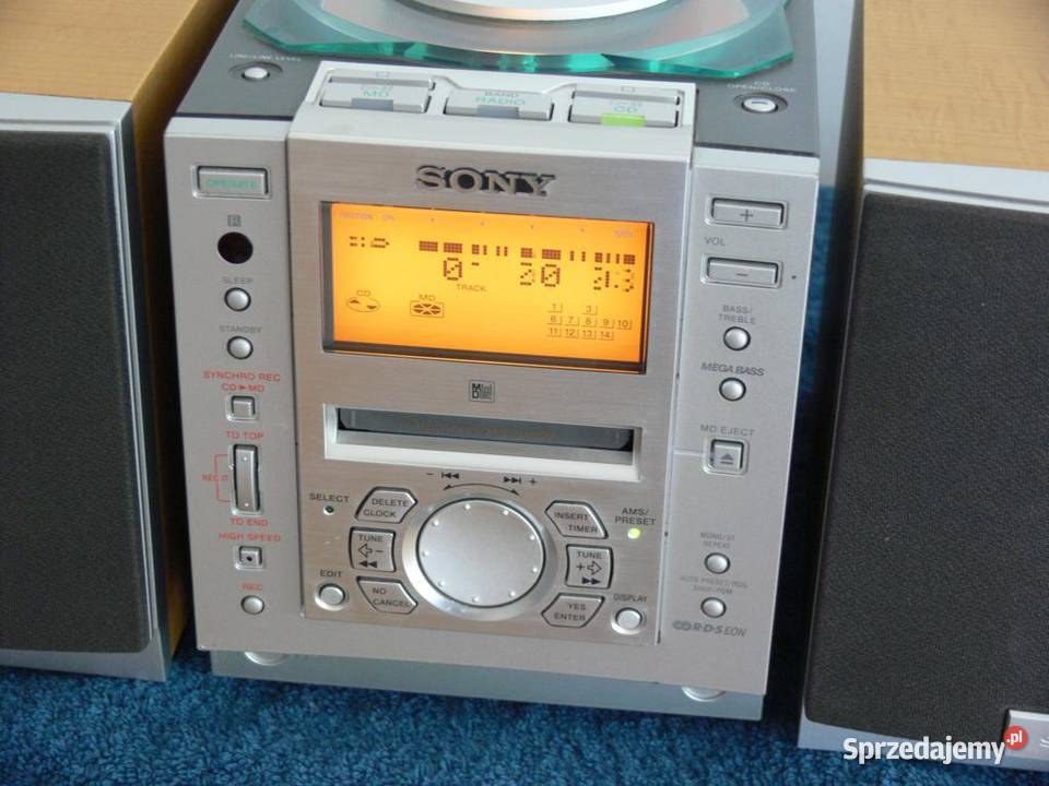 Wieża Sony PMC-MD55 CD MD AUX RDS SUB kol. WYSYŁKA. Jasło - Sprzedajemy.pl