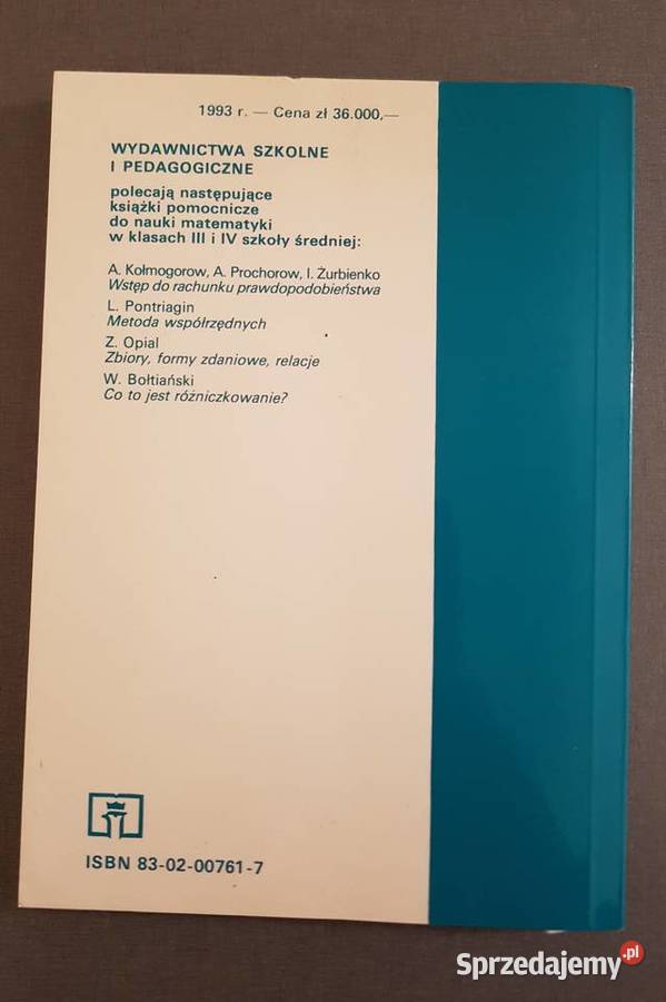 "Zbiór zadań z matematyki dla klasy III i IV LO" N.Dróbka, K.Szymański ...