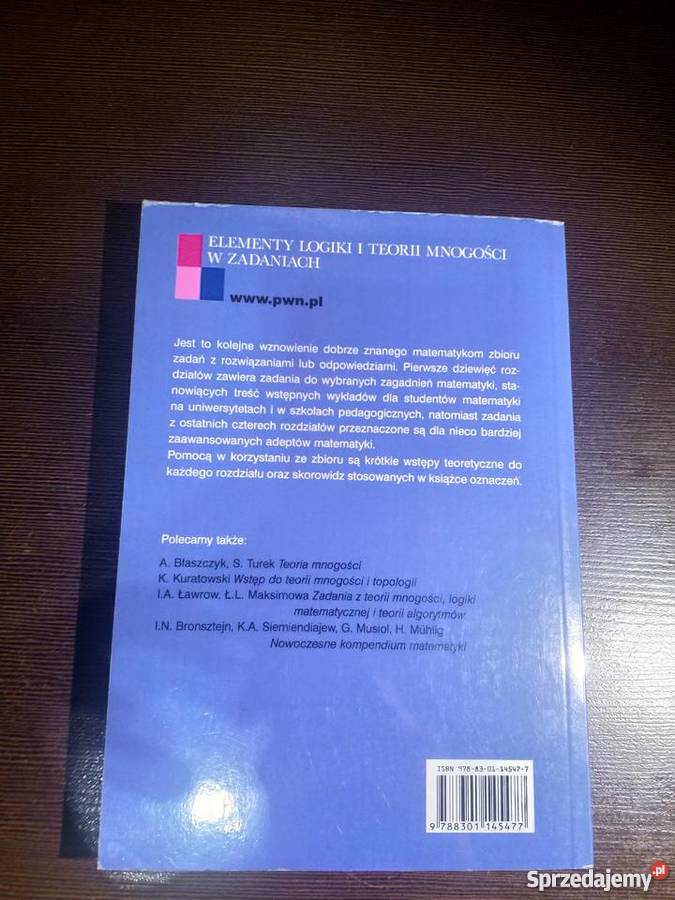 Elementy logiki i teorii mnogości w zadaniach Mysłowice - Sprzedajemy.pl