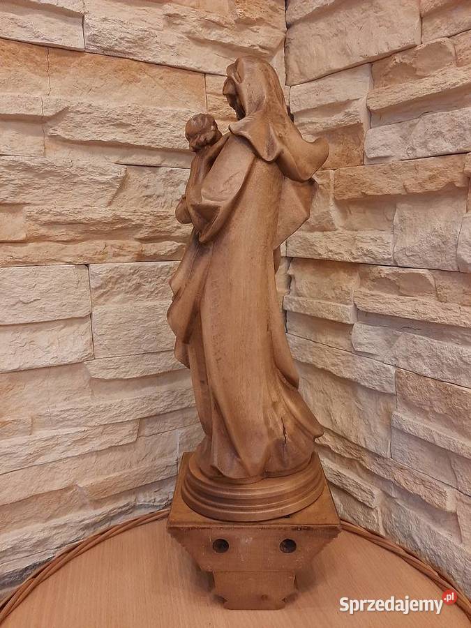 Rzeźba z drewna, dewocjonalia, Matka Boża z Dzieciątkiem Lubień ... Rzeźba z drewna, dewocjonalia, Matka Boża z Dzieciątkiem Lubień ...