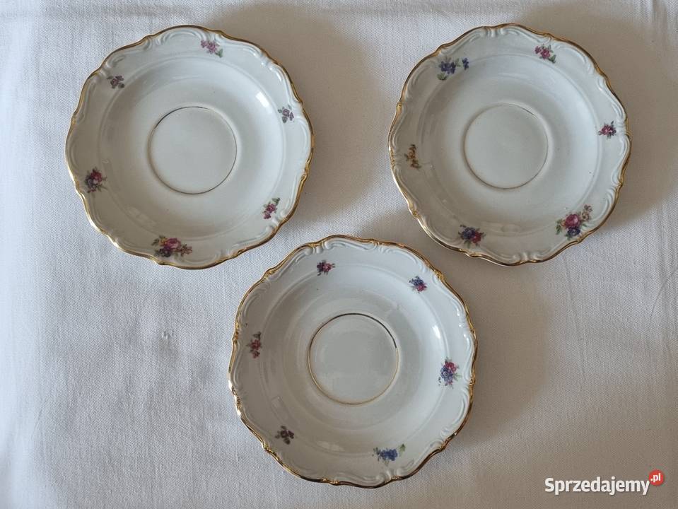 3 spodki/talerzyki – porcelana Wałbrzych PRL Warszawa - Sprzedajemy.pl