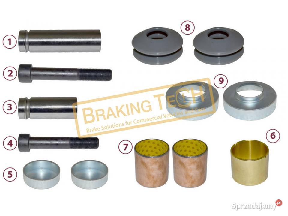 ZESTAW NAPRAWCZY ZACISKU HAMULCA MERCEDES VOLVO A0004200676 Mielęcin ...