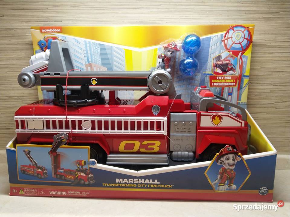 NAJTANIEJ Straż Pożarna Psi Patrol Wóz Strażacki + Marshall Wysyłka ...
