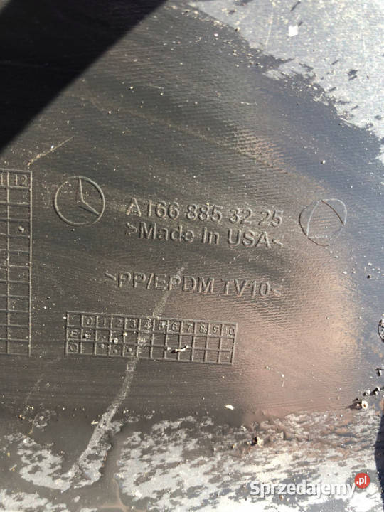 1668853225 MERCEDES ML W166 DOKŁADKA ZDERZAKA TYŁ Murzynowo ...