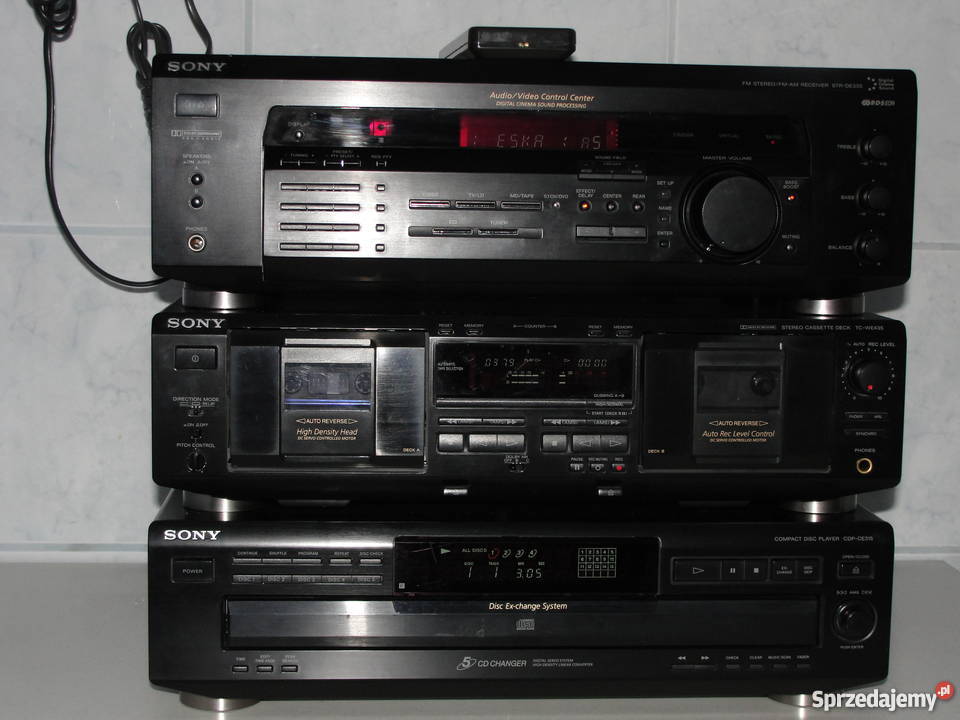 Wieża SONY - STR-DE 335, DECK TC-WE 435, CDP-CE 315 Dzierżoniów ...
