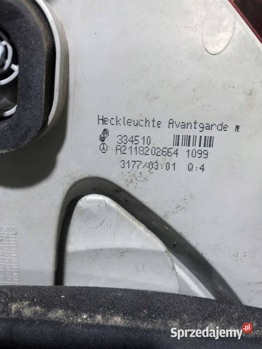 LAMPA TYŁ PRAWA MERCEDES 211 2118202664 PATRZ ZDJ2 Murzynowo ...