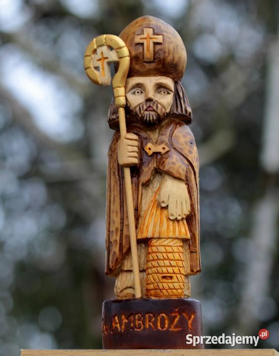 Św. Ambroży rzeźba Ludowa Gniezno - Sprzedajemy.pl