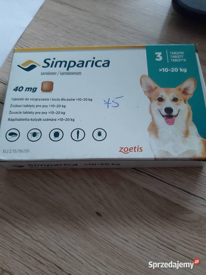 SIMPARICA 40 MG DLA PSÓW Kraków - Sprzedajemy.pl