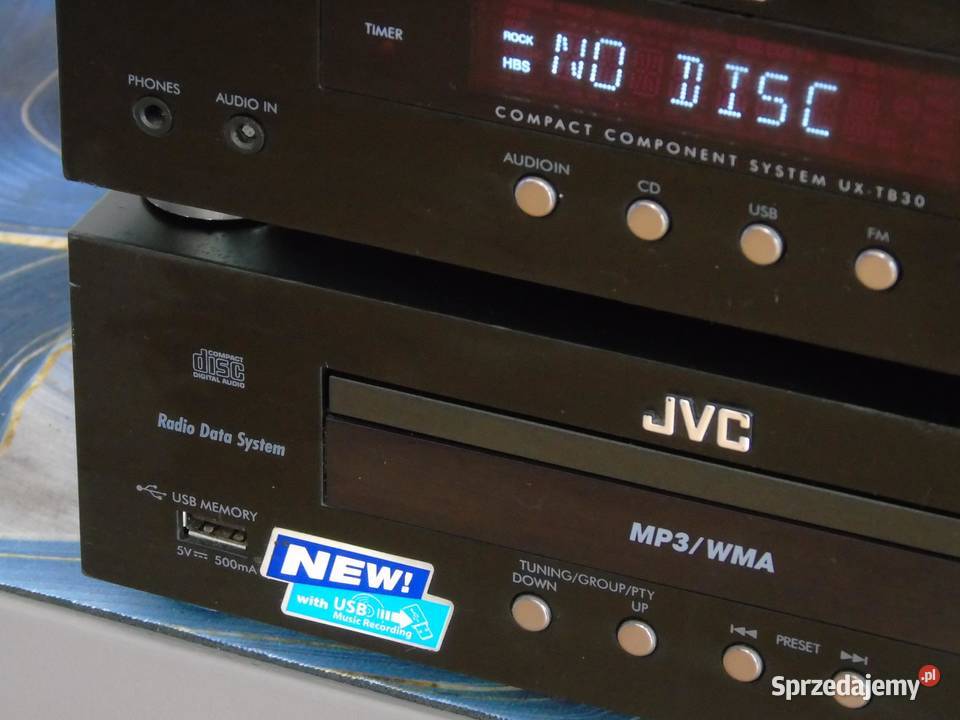 Zestaw audio z radiem CD USB mp3 JVC UX-TB30 sprawny. WYSYŁKA. Jasło - Sprzedajemy.pl