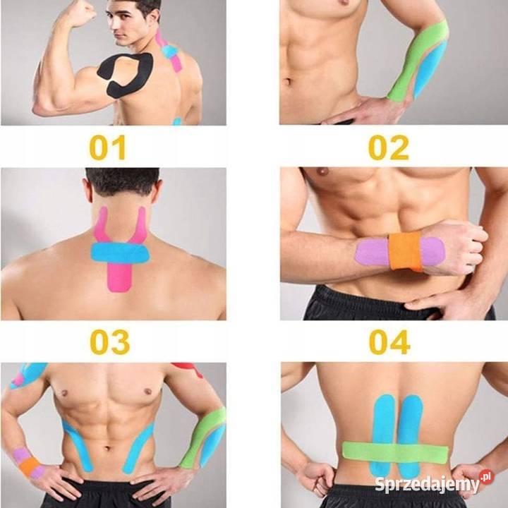 PLASTRY TAPE TEJPY KINESIOTAPING TEJP TAŚMA KINESIO SPORT PRO 5MX5CM Łyse - Sprzedajemy.pl