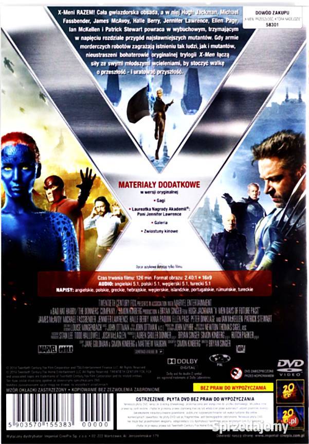 X Men PrzeszŁoŚĆ KtÓra Nadejdzie Hugh Jackman Kalisz Sprzedajemy Pl