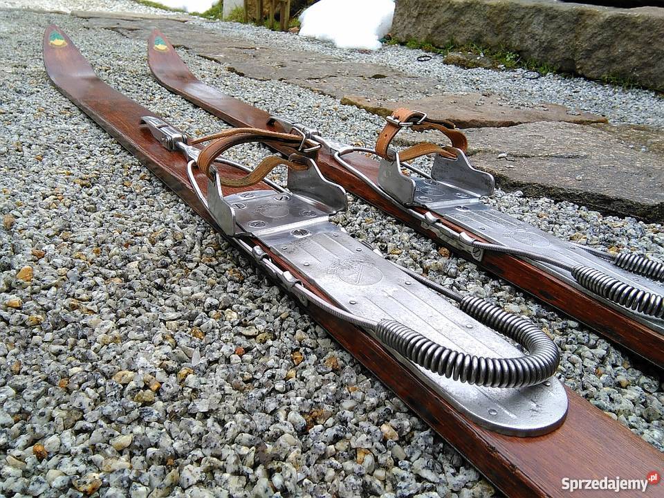 Zabytkowe stare drewniane narty Szklarska Poręba - Sprzedajemy.pl