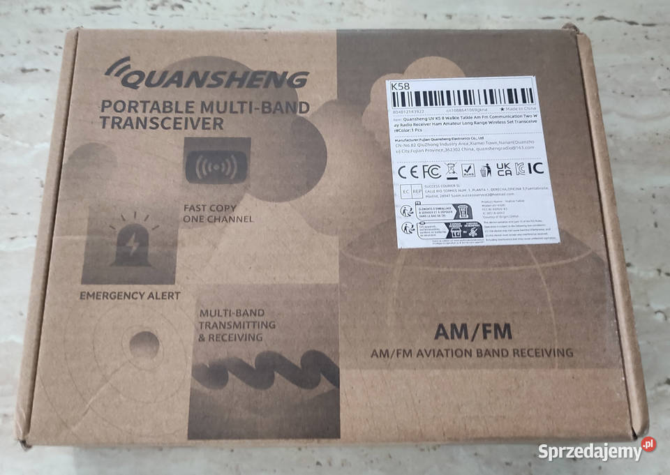 Quansheng UV K5 [8], Walkie Talkie, Radiotelefon, wgrane PMR Malbork ...