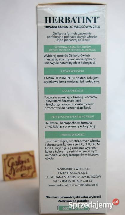 Ziołowa farba do włosów Herbatint 8R jasny, miedziany blond, rudy ...