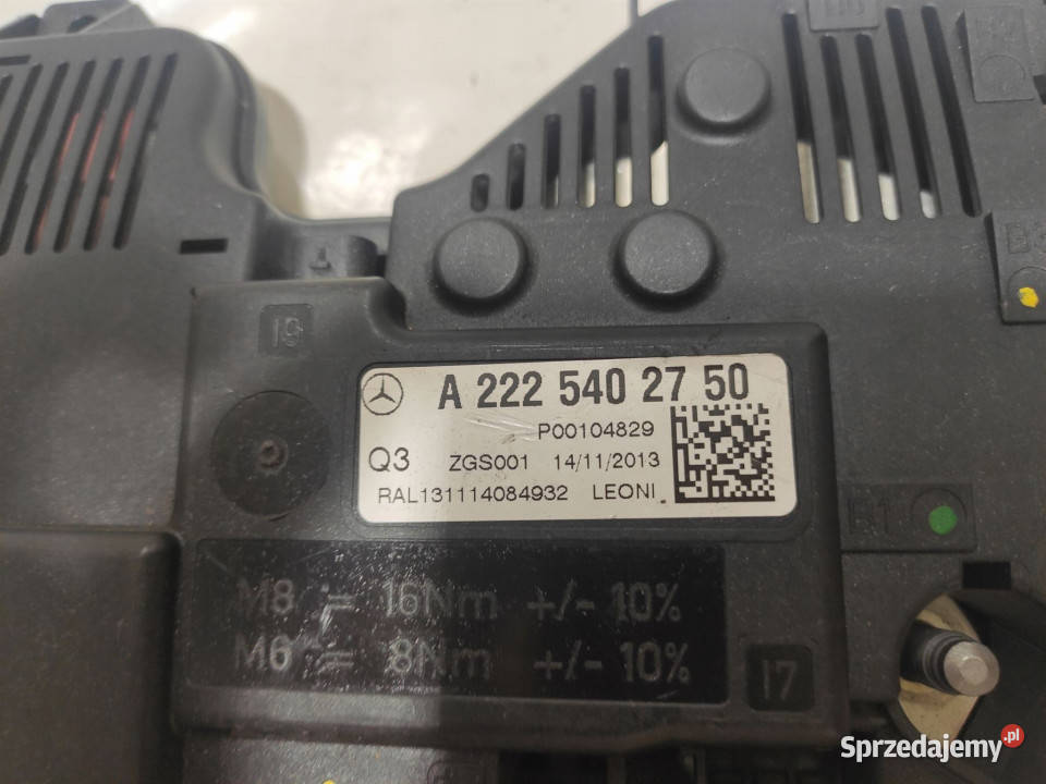 KLEMA BEZPIECZNIKÓW MERCEDES W222 2225402750 Murzynowo - Sprzedajemy.pl