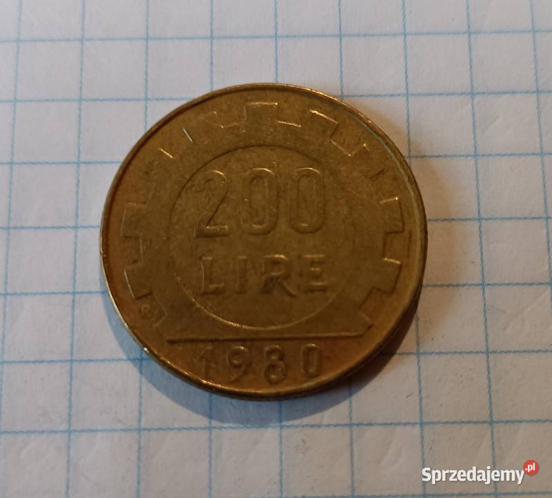200 LIRÓW ( 200 LIRE ) 1980 ROK - WŁOCHY Piszczac - Sprzedajemy.pl