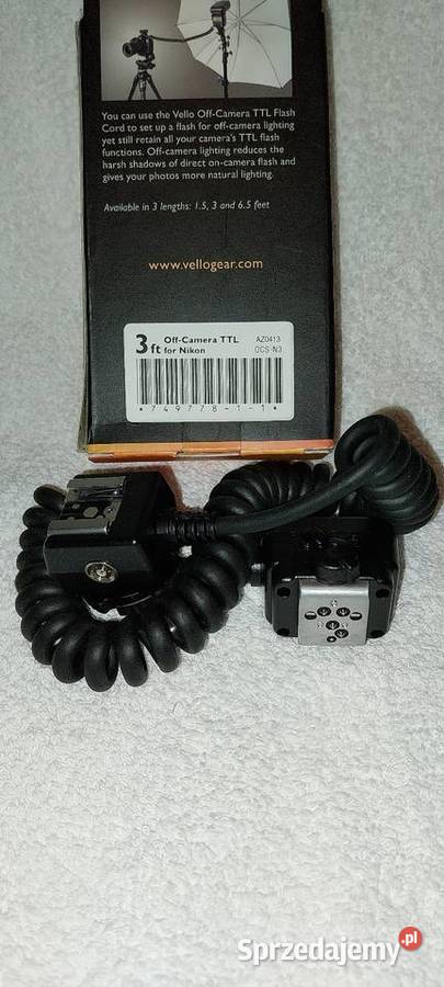 Przewód synchronizacyjny TTL VELLO SC-28 1 metr do Nikon Ciechocinek ...