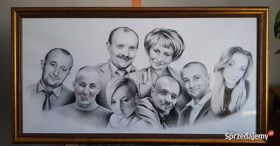 Portret W Kolorze Na Zamówienie Prezent Rysunek Ze Zdjęcia Kraków