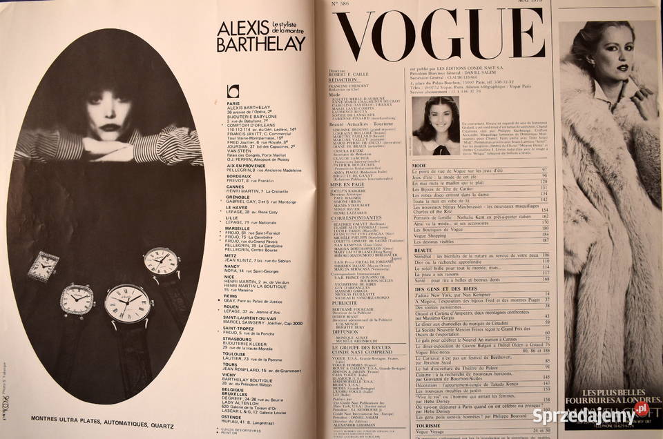 Vogue Paris magazyn mody 1978 / Janice Dickinson Helmut Newton Kraków ...