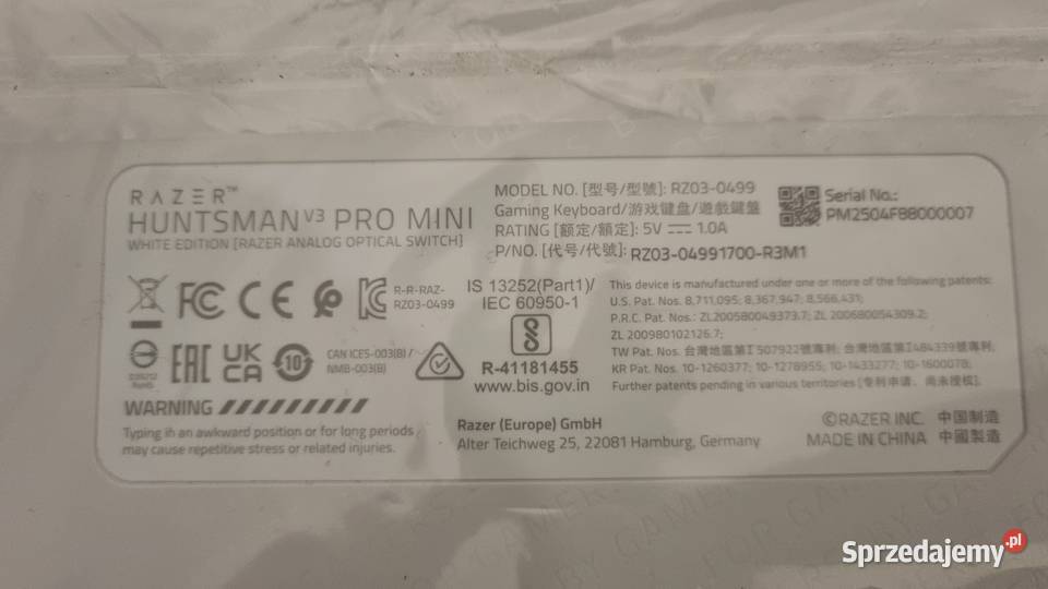 RAZER HUNTSMAN V3 PRO MINI Sępólno Krajeńskie - Sprzedajemy.pl