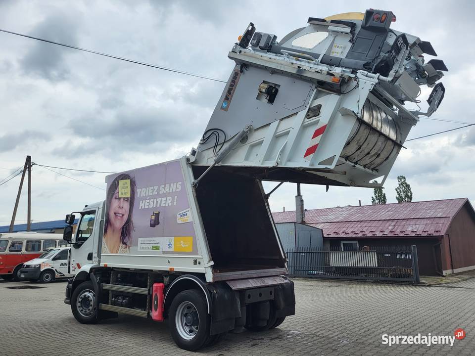 Śmieciarka Renault Renault Midlum 270 z zabudową marki Faun Dąbrowa ...
