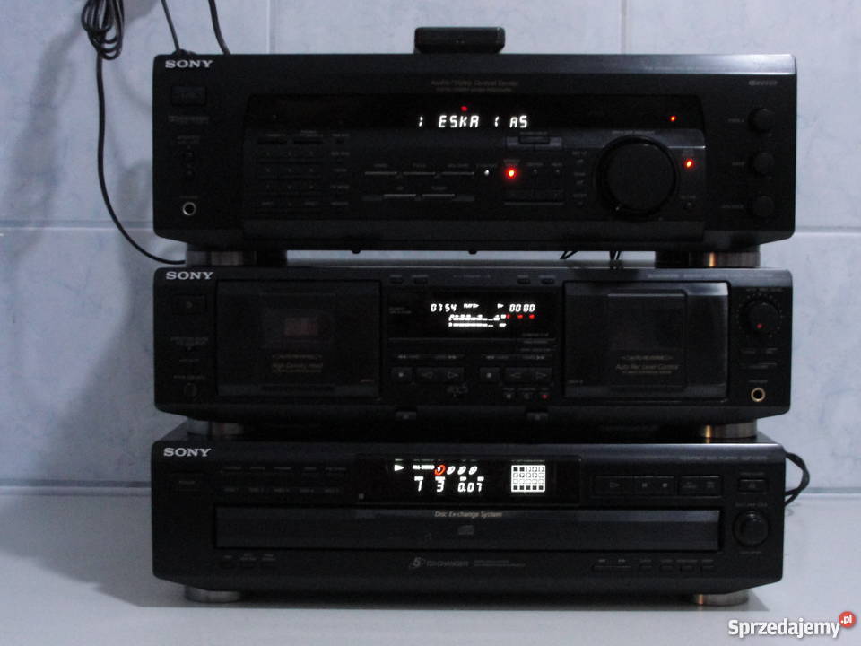 Wieża SONY - STR-DE 335, DECK TC-WE 435, CDP-CE 315 Dzierżoniów ...