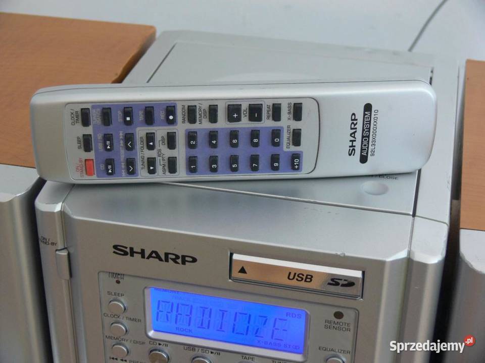 Wieża Sharp kol pilot USB mp3 sprawna. WYSYŁKA. Jasło - Sprzedajemy.pl