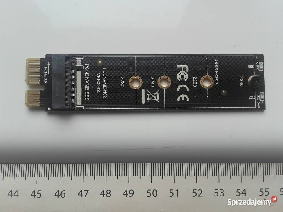 Adapter dysku M.2 PCI-E NVME do złącza PCI-E x1 na płycie gł Bydgoszcz ...
