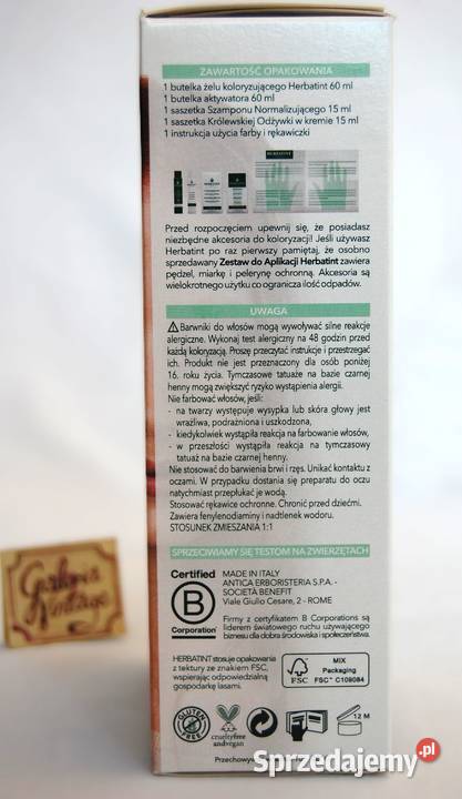 Ziołowa farba do włosów Herbatint 8R jasny, miedziany blond, rudy ...