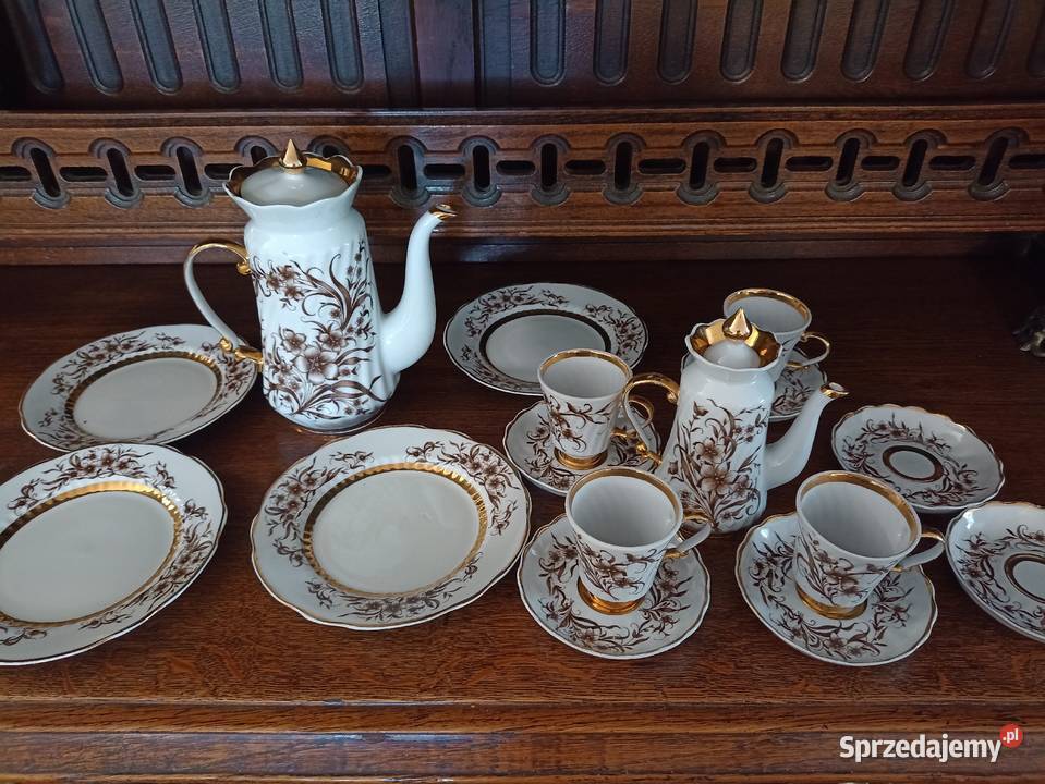 Serwis porcelana do kawy Korocteń Natasza Ukraina z czasów r Chełm ...