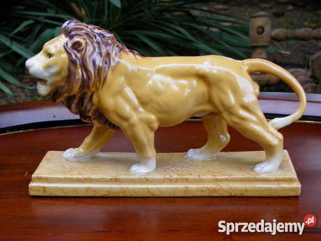RYCZĄCY LEW - FIGURA Z FRANCJI - PORCELANA Kraków - Sprzedajemy.pl