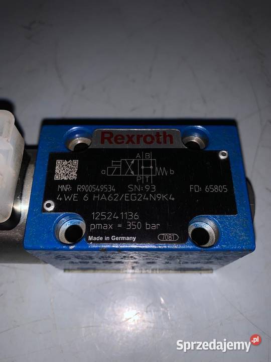 Bosch Rexroth Spool Valve – 4WE 6 HA62 / EG24N9K4 /USED Warszawa ... Bosch Rexroth Spool Valve – 4WE 6 HA62 / EG24N9K4 /USED Warszawa ...