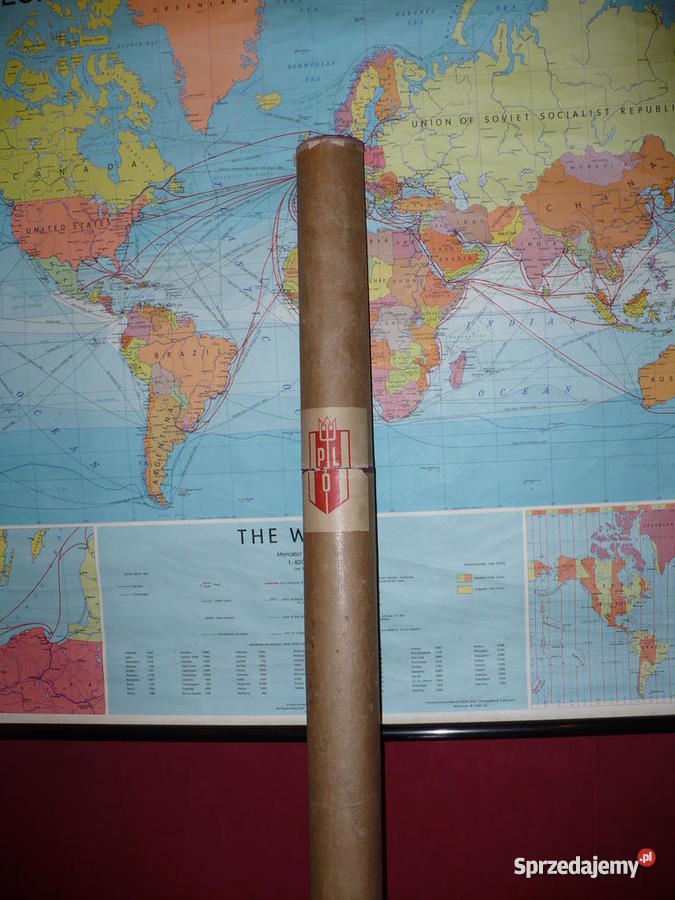 Ścienna mapa świata PLO - Sprzedajemy.pl