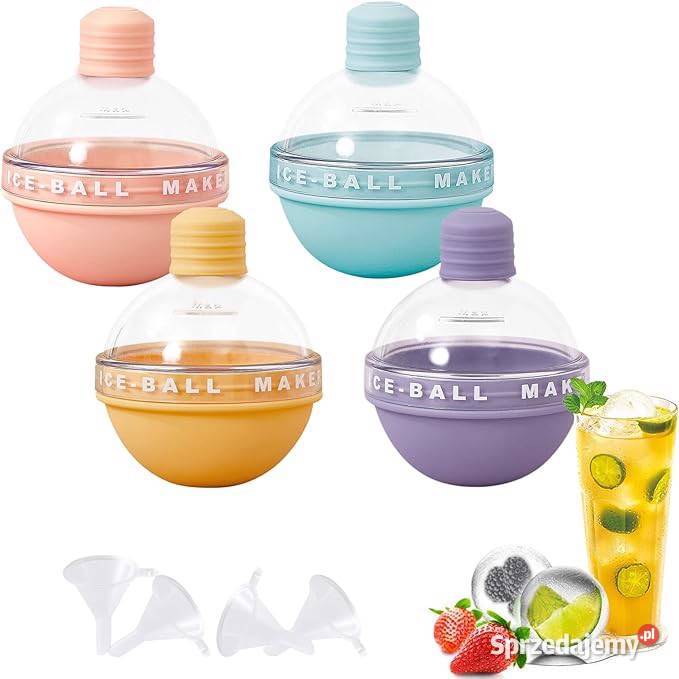 Formy do kostek lodu Silikonowe Duże zestaw 4 szt Zabrze - Sprzedajemy.pl