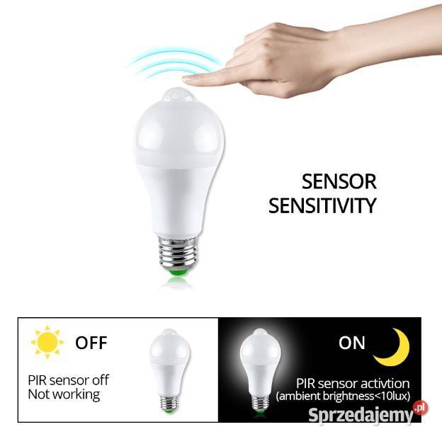 Żarówka LED E27 z czujnikiem ruchu PIR 12W Radom - Sprzedajemy.pl Żarówka LED E27 z czujnikiem ruchu PIR 12W Radom - Sprzedajemy.pl