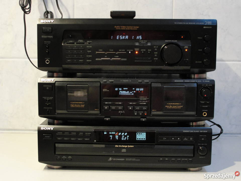Wieża SONY - STR-DE 335, DECK TC-WE 435, CDP-CE 315 Dzierżoniów ...