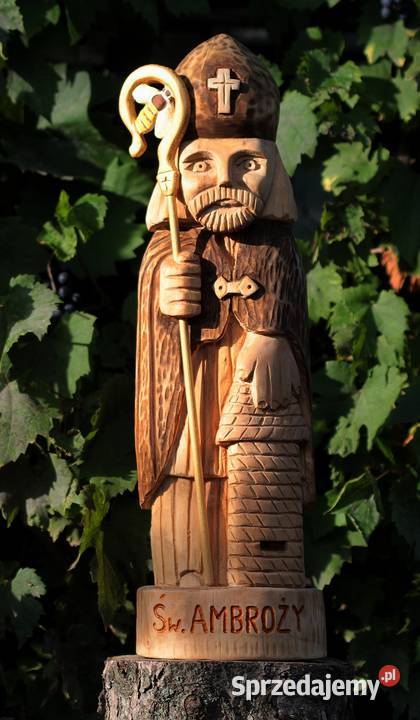 Św. Ambroży rzeźba Ludowa Gniezno - Sprzedajemy.pl