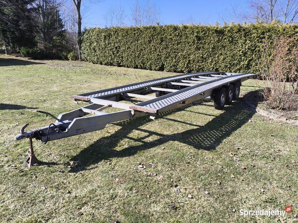 Laweta długa na dwa auta przyczepa 800x205 3500 DMC 3,5t 3 OSIE KNOTT ...