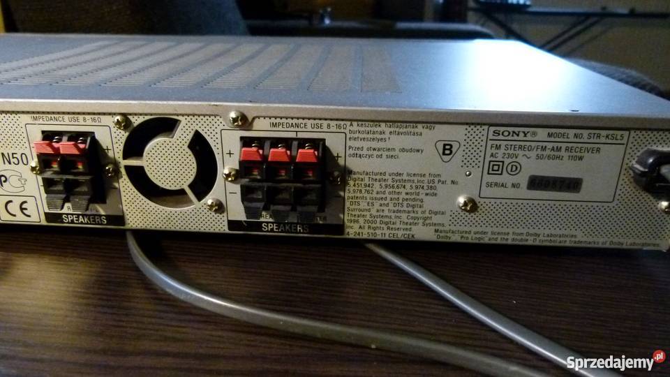 Amplituner Sony STR-KSL5 + kolumny SS-BX5 + sub SA-WMSP2 + S Zamość ...