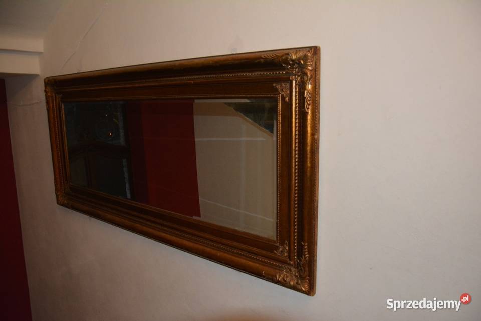 Lustro rama drewniana złocona, gipsatura Kraków - Sprzedajemy.pl