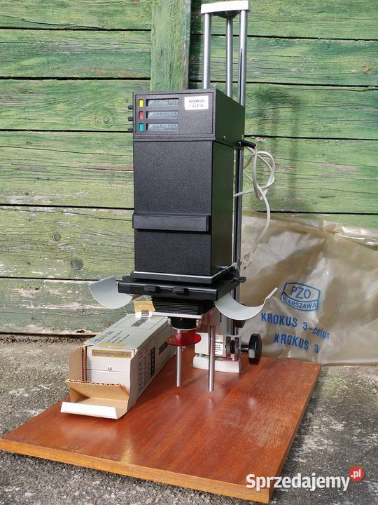 Powiększalnik foto PZO Krokus 3 GFA kolor Janpol 55mm Transformator TS ...