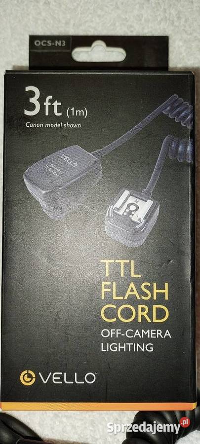 Przewód synchronizacyjny TTL VELLO SC-28 1 metr do Nikon Ciechocinek ...