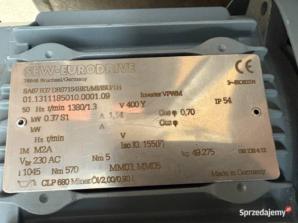 SEW SA67 R37 DRS71S4BE1/MI/ISU/TH Servomotor Warszawa - Sprzedajemy.pl
