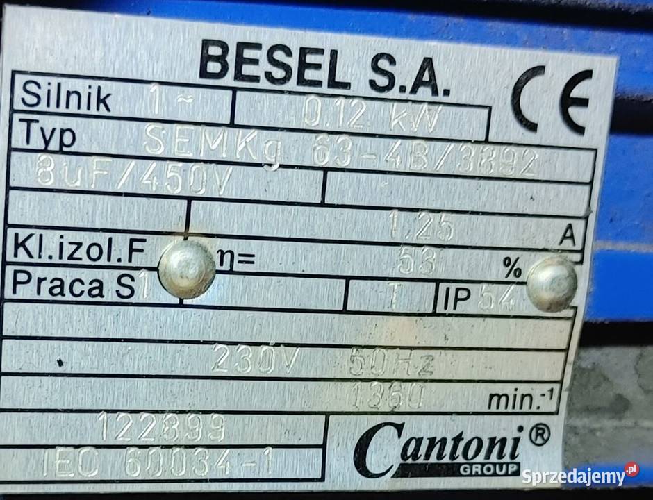 reduktor Janpa MS 03 z silnikiem Silnik Besel 0,12kW Wojkowice ...