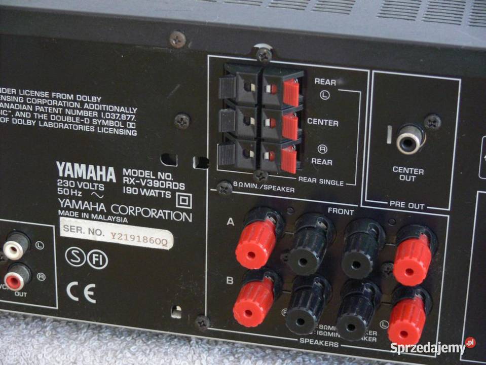 Amplituner Yamaha RX-V390 RDS mocny i sprawny. WYSYŁKA Jasło ...