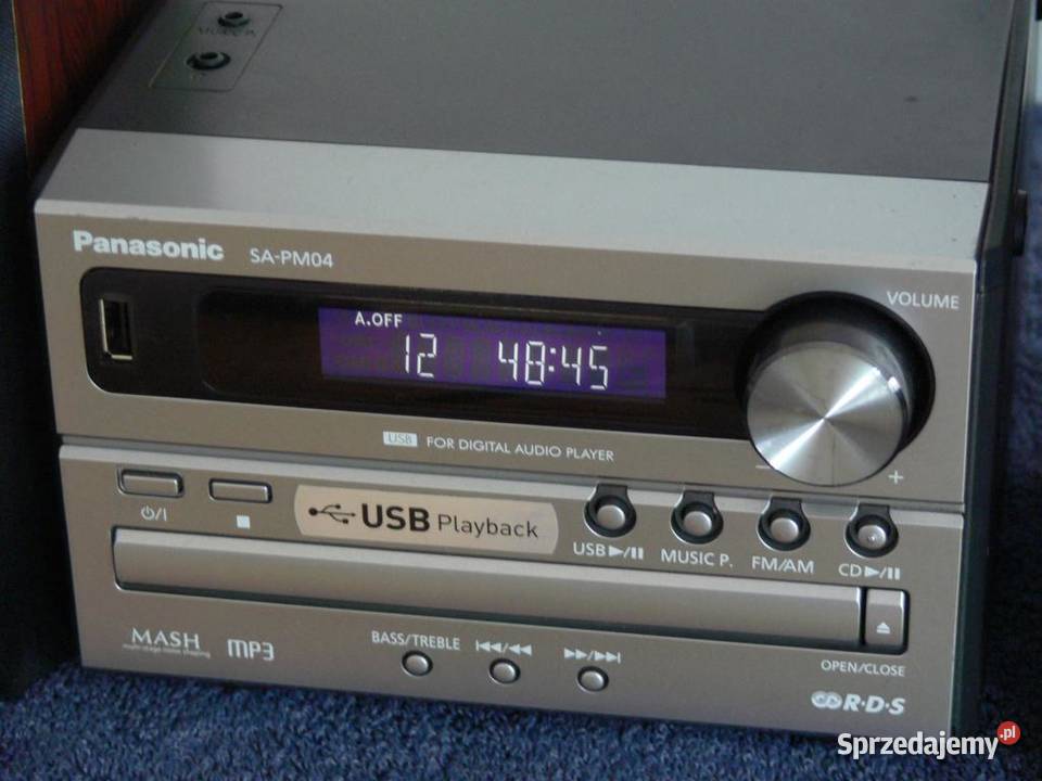 Wieża Panasonic SA-PM04 USB mp-3 RDS kolumny WYSYŁKA Jasło - Sprzedajemy.pl