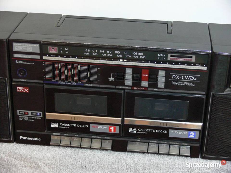 Radio magnetofon Panasonic RX-CW26 Vinage. WYSYŁKA. Warszawa ...